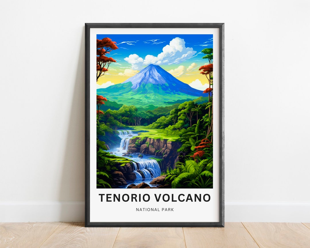 Tenorio Volcano Travel Print - Tenorio Volcano Poster, Costa Rica Wall ...