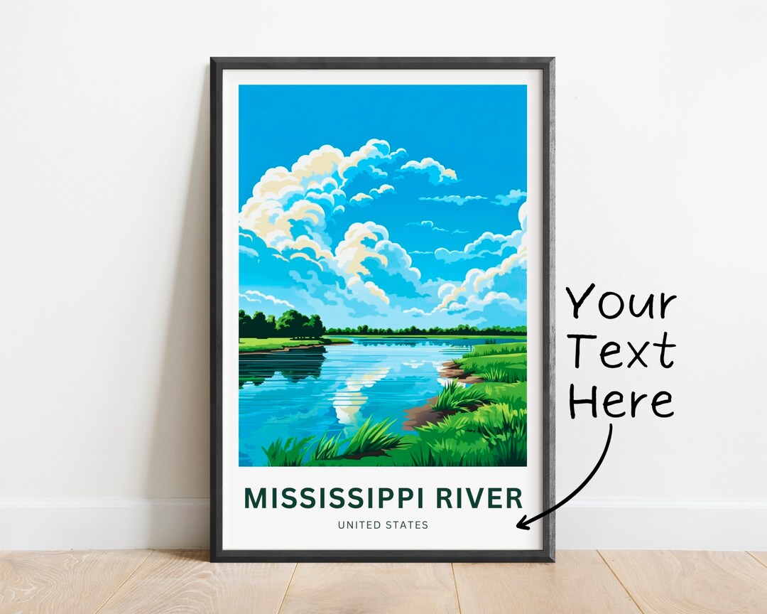 Personalized Mississippi River Travel Print - Mississippi River Poster ...