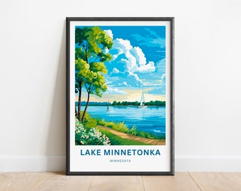Landmark MN Lake Minnetonka Moonlight - Etsy