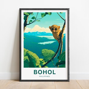 Bohol Travel Print - Bohol Poster, Philippines Wall Art, Framed Present ...