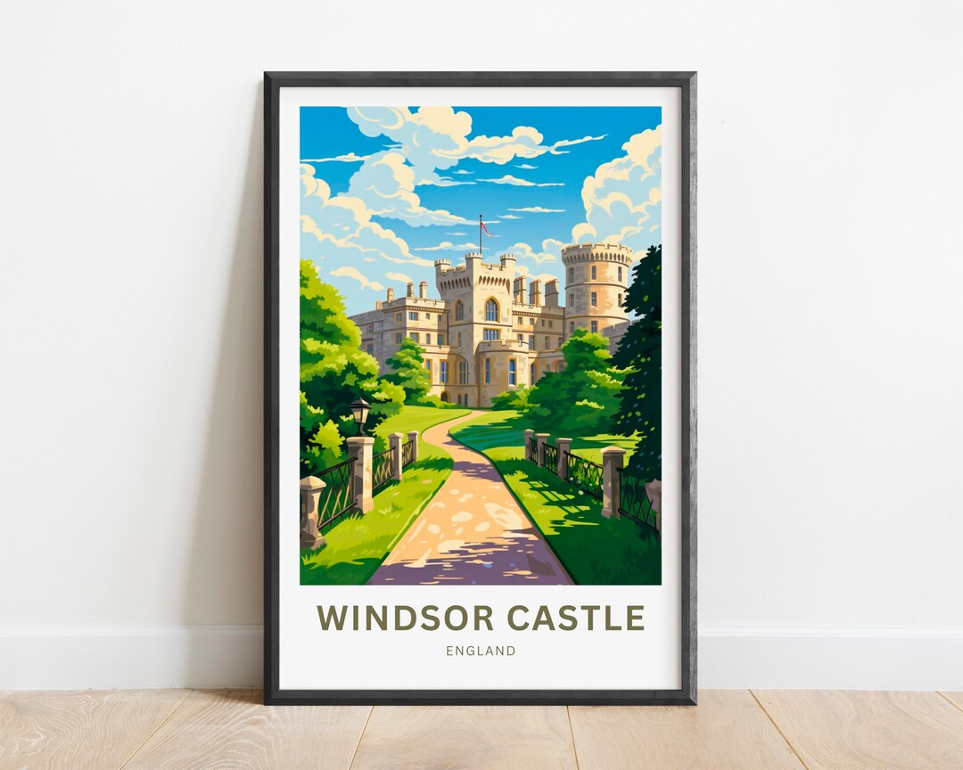 Windsor Castle Travel Print - Windsor Castle Poster, England Wall Art ...