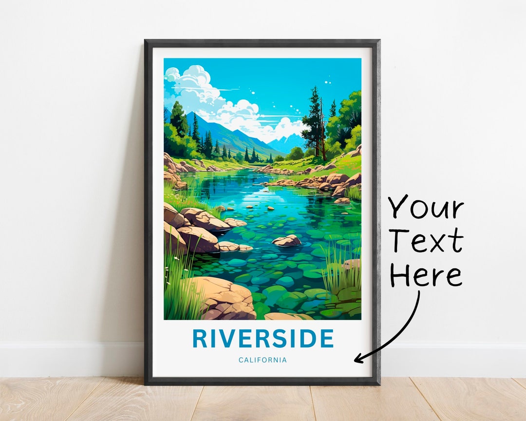 Personalized Riverside Travel Print Riverside Poster, California Wall ...