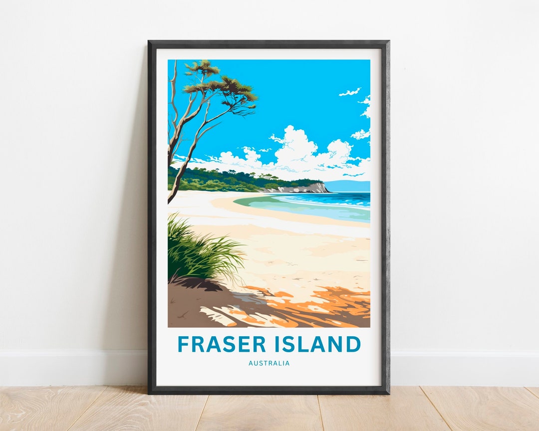 Fraser Island Travel Print - Fraser Island Poster, Australia Wall Art ...