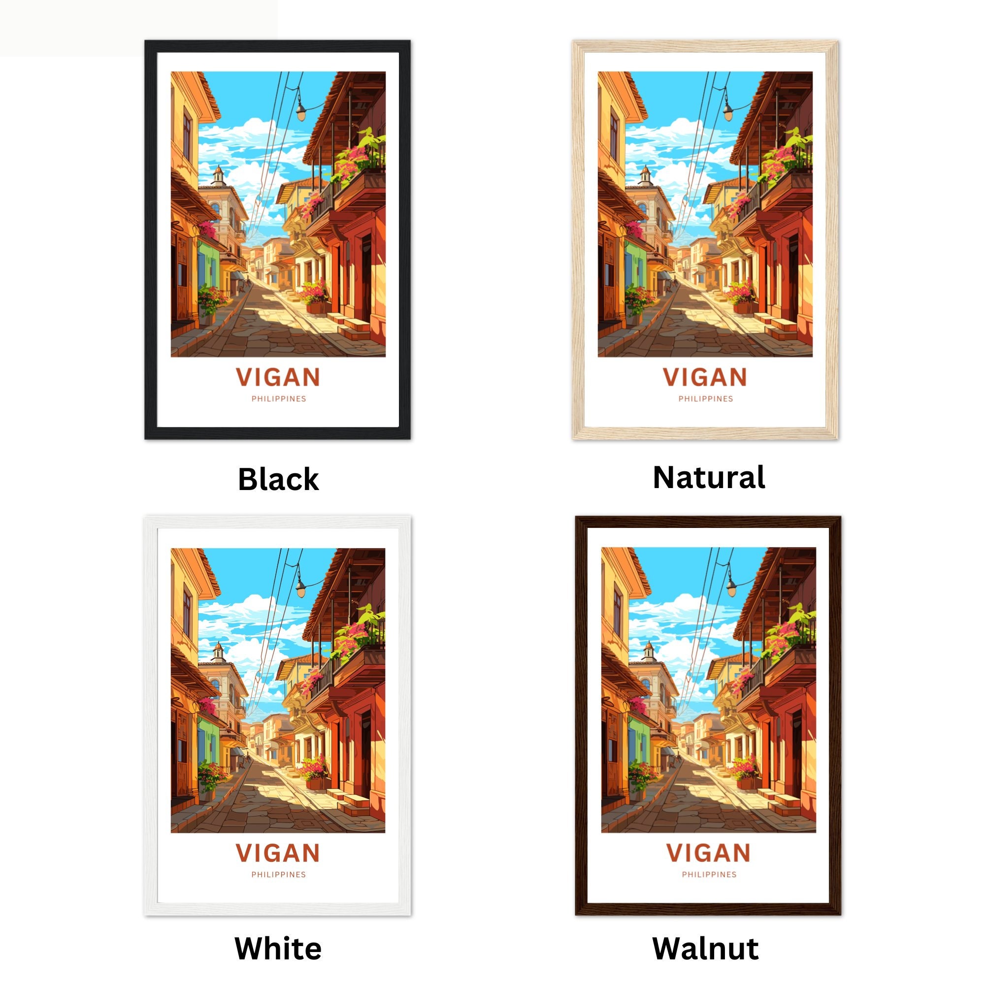 Personalized Vigan Travel Print Vigan Poster, Philippines Wall Art ...