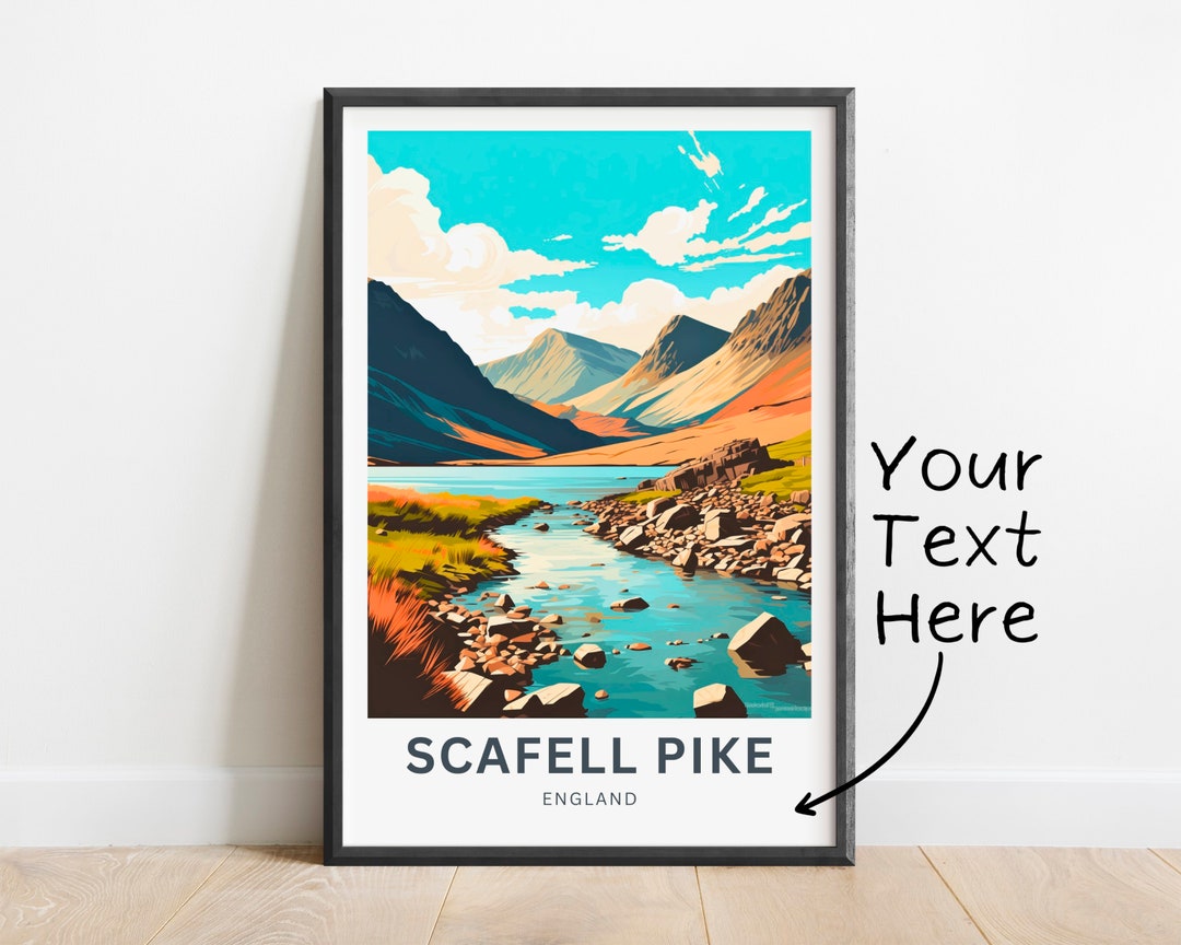 Personalized Scafell Pike Travel Print - Scafell Pike Poster, England ...