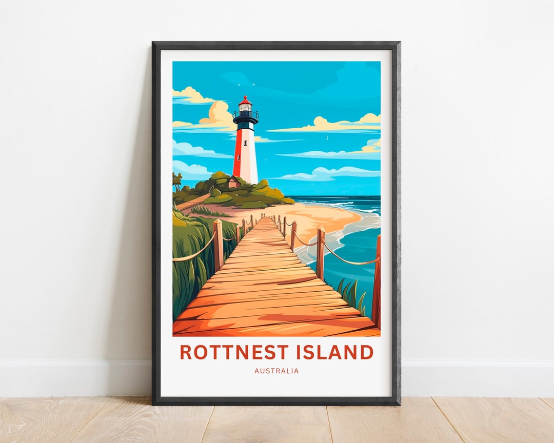 Rottnest Island Travel Print - Rottnest Island Poster, Australia Wall ...