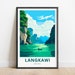 Langkawi Travel Print - Langkawi Poster, Malaysia Wall Art, Framed ...