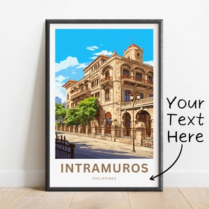 Personalized Intramuros Travel Print - Intramuros Poster, Philippines ...