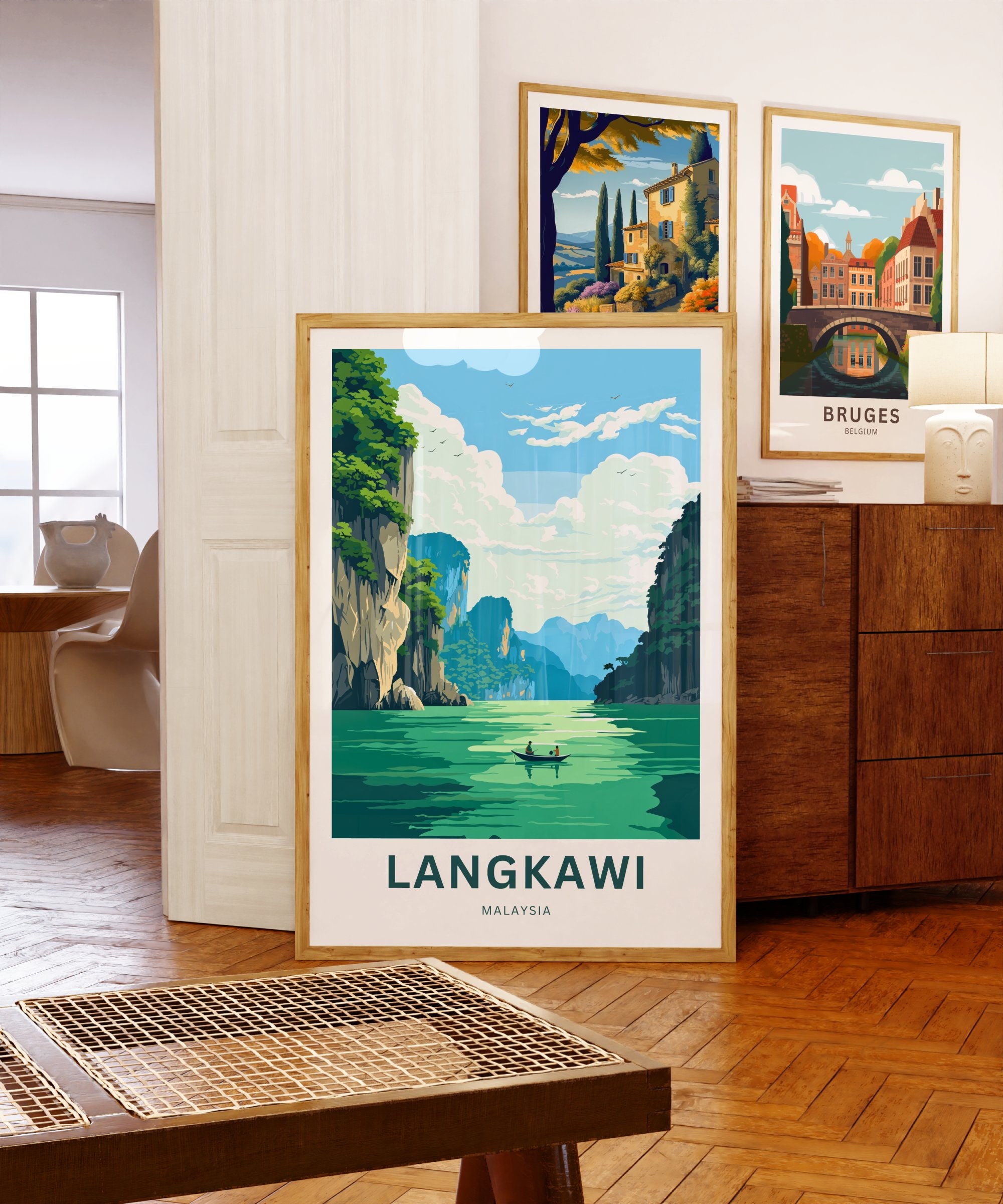 Langkawi Travel Print - Langkawi Poster, Malaysia Wall Art, Framed ...