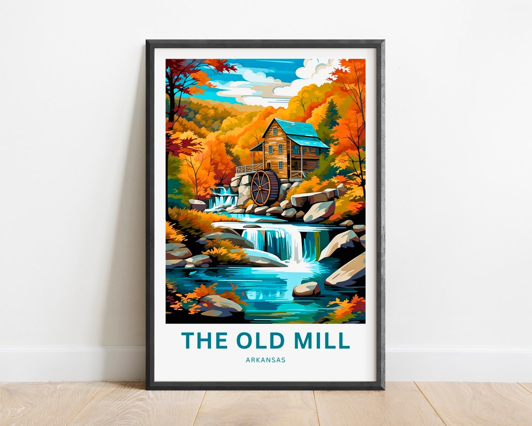 The Old Mill Travel Print - the Old Mill Poster, Arkansas Wall Art ...