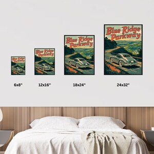 Blue Ridge Parkway Vintage Travel Poster - Blue Ridge Parkway Print ...