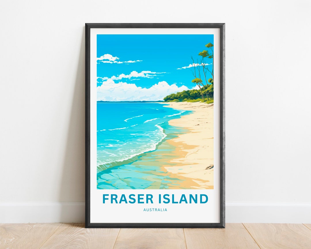 Fraser Island Travel Print - Fraser Island Poster, Australia Wall Art ...
