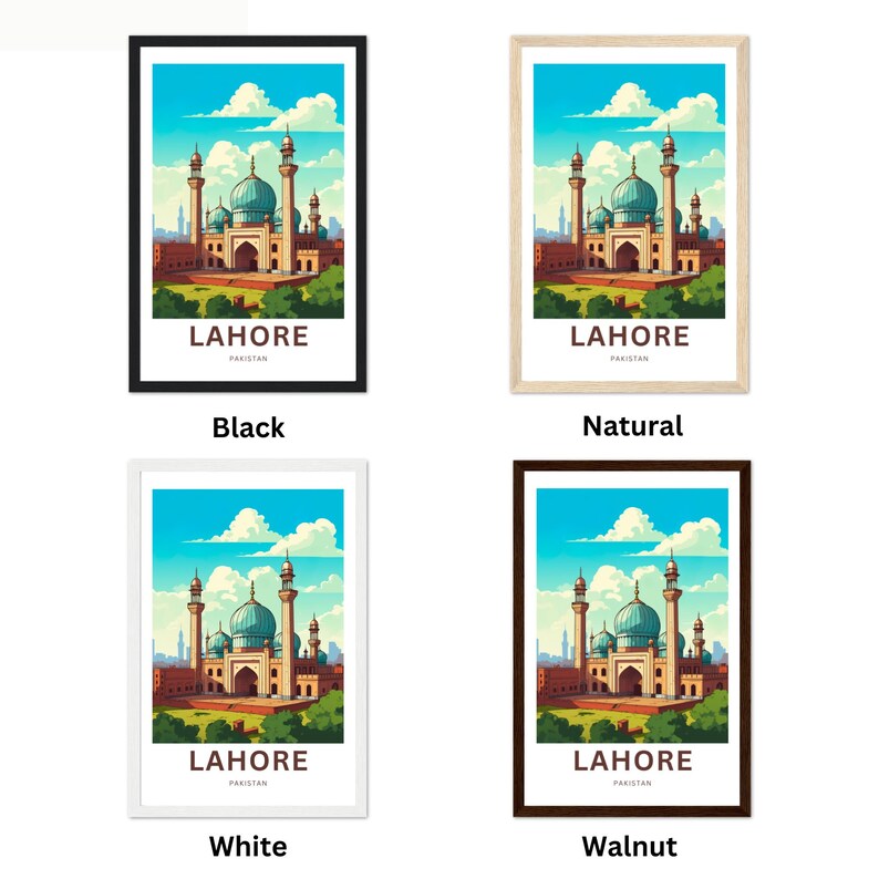 Lahore Travel Print Lahore Poster Pakistan Wall Art Framed - Etsy