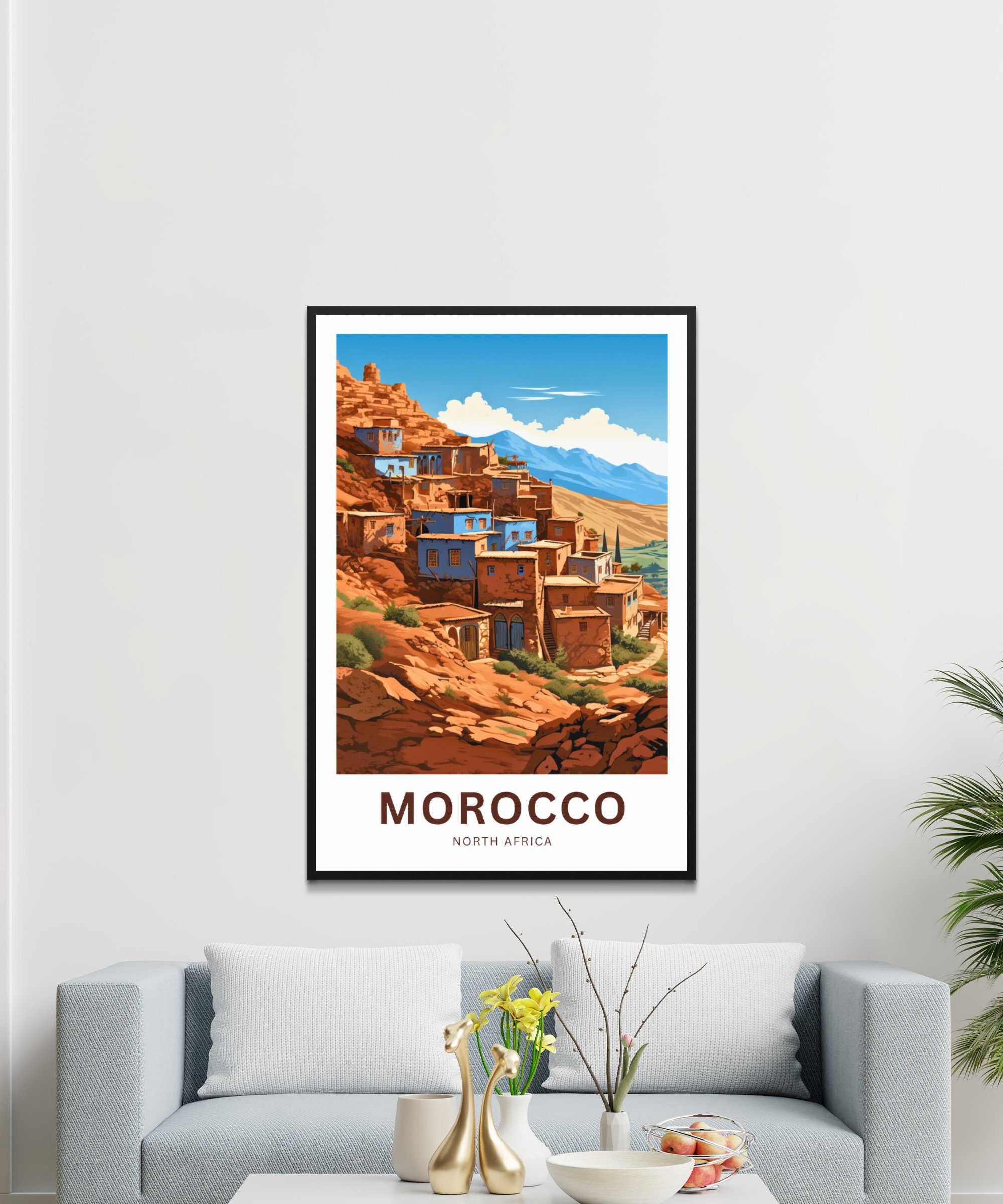 Morocco Travel Print Morocco Poster North Africa Wall Art - Etsy
