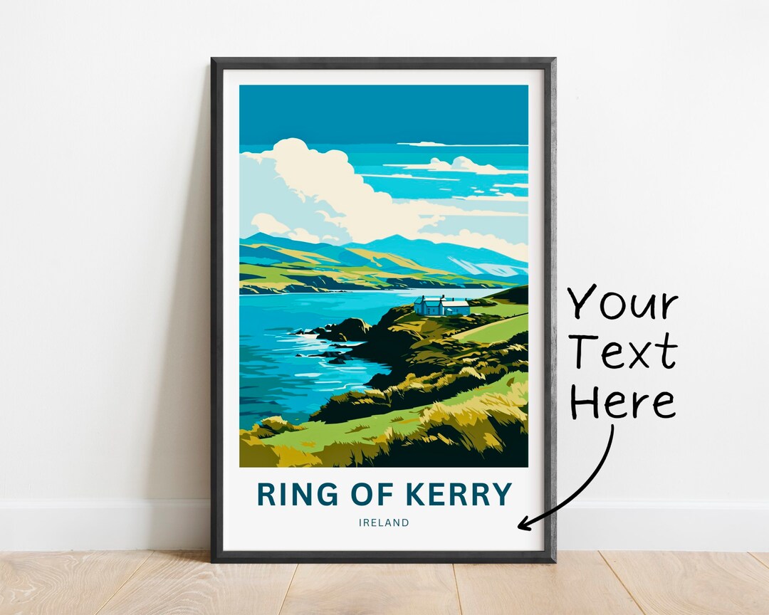 Personalized Ring of Kerry Travel Print - Ring of Kerry Poster, Ireland ...