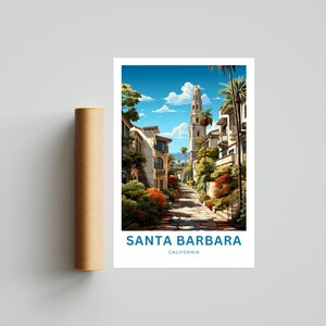 Personalized Santa Barbara Travel Print - Santa Barbara Lake Poster ...