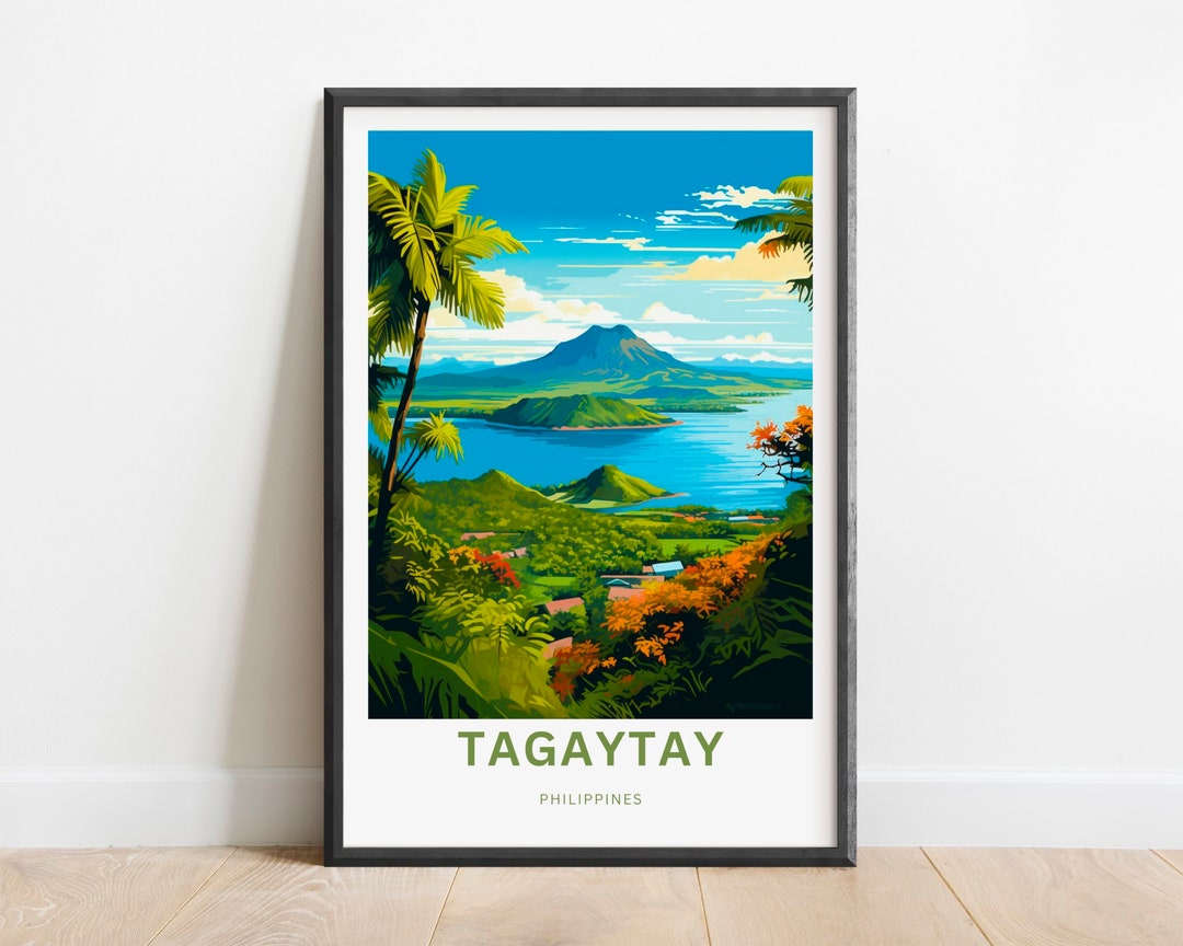 Tagaytay City Travel Print - Tagaytay City Poster, Philippines Wall Art ...