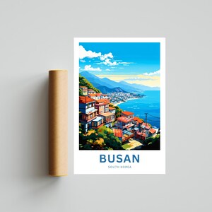 Busan Travel Print - Busan Poster, South Korea Wall Art, Framed Present ...