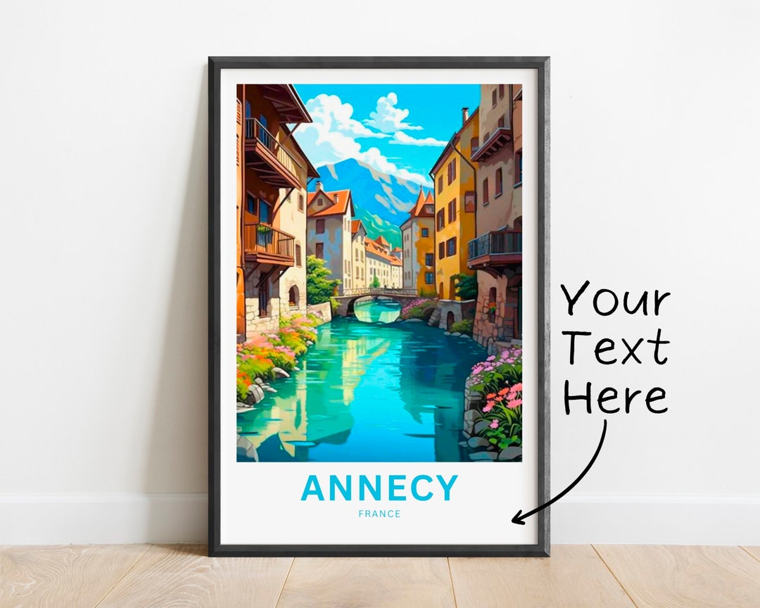 Personalized Annecy Travel Print - Annecy Poster, France Wall Art ...