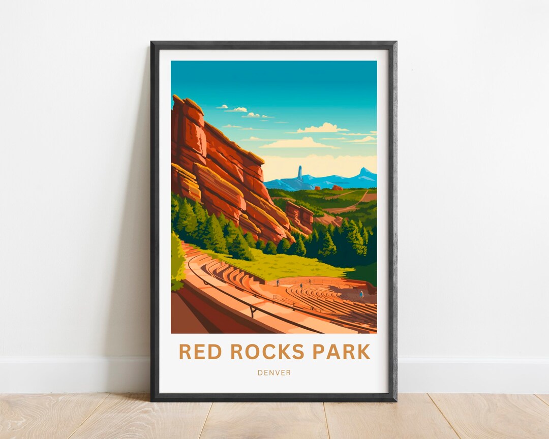 Red Rocks Amphitheatre Travel Print - Red Rocks Amphitheatre Poster ...