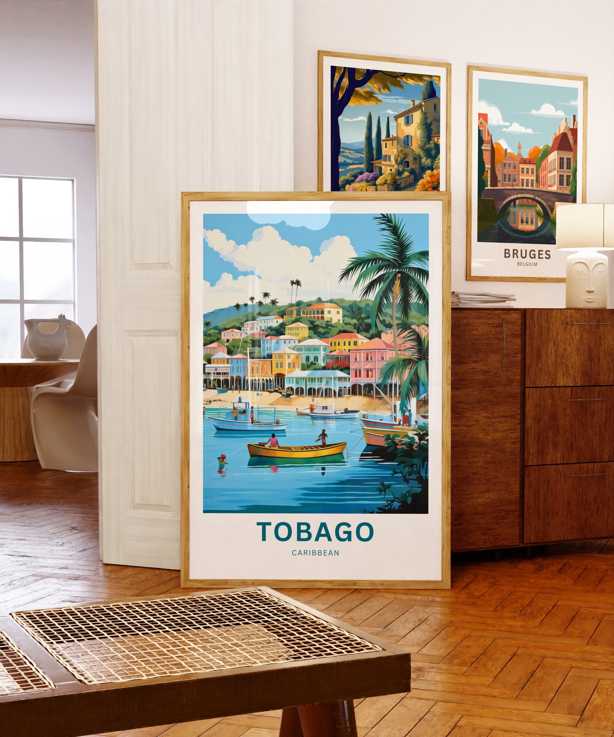 Tobago Travel Print Tobago Island Poster, Caribbean Wall Art, Framed ...