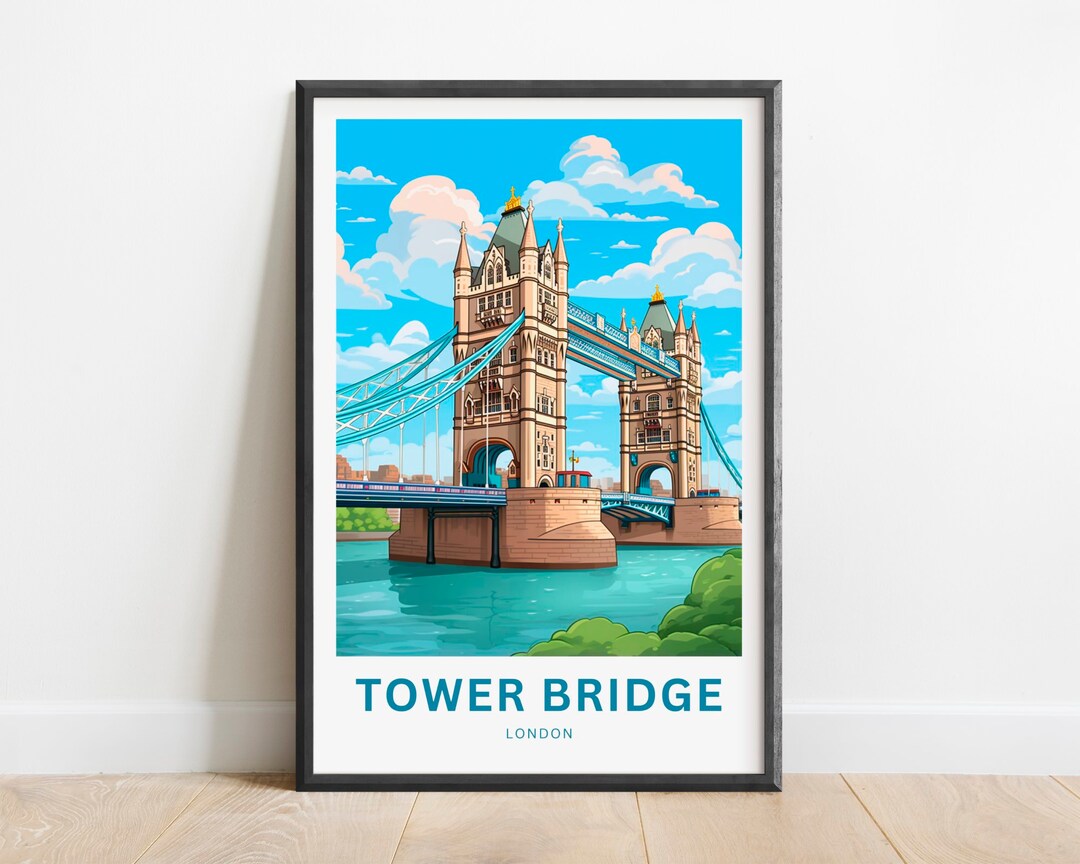 Tower Bridge Travel Print - Tower Bridge Poster, London Wall Art ...