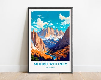 Mount Whitney Poster Wall Art - Etsy