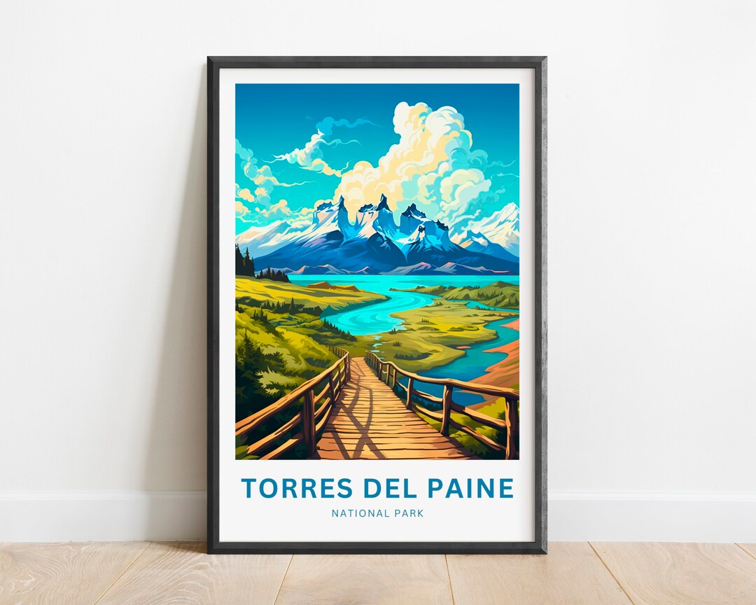 Torres Del Paine Travel Print - Torres Del Paine Poster, Chile Wall Art ...