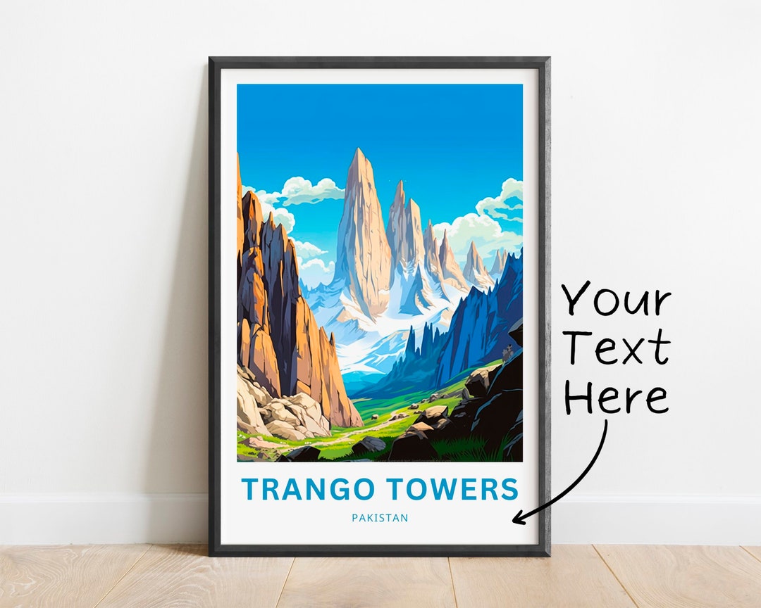 Personalized Trango Towers Travel Print - Trango Towers Poster ...
