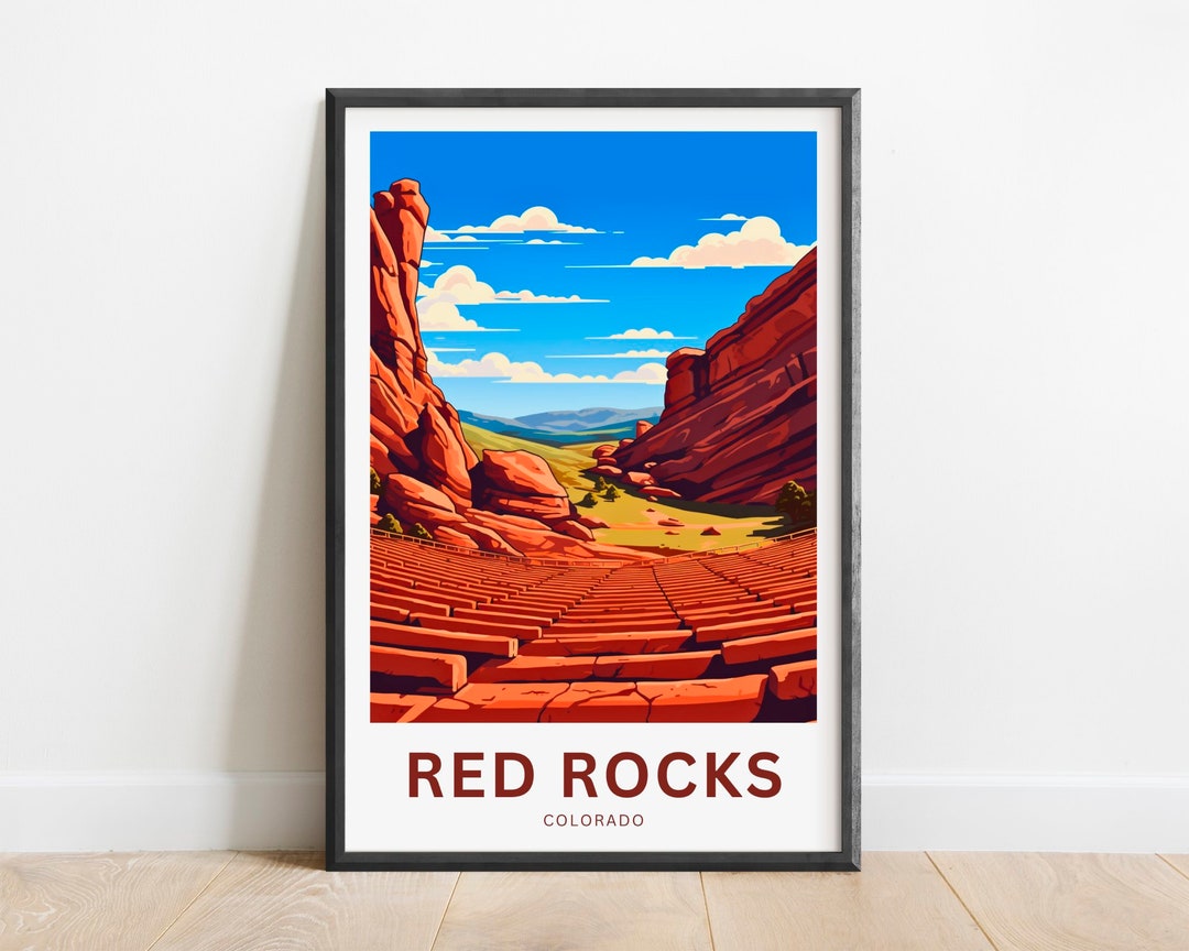 Red Rocks Amphitheatre Travel Print - Red Rocks Amphitheatre Poster ...