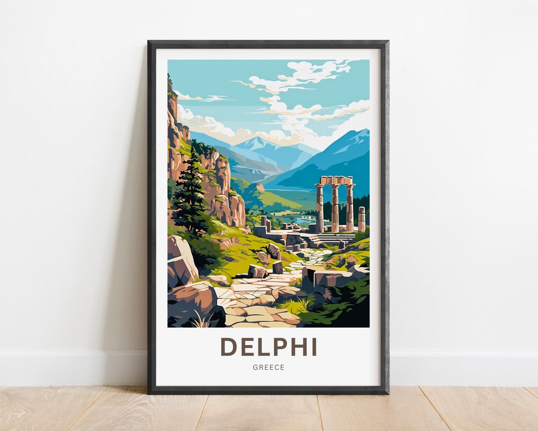 Delphi Travel Print - Delphi Poster, Greece Wall Art, Framed Present, Gift Greece Present - Etsy