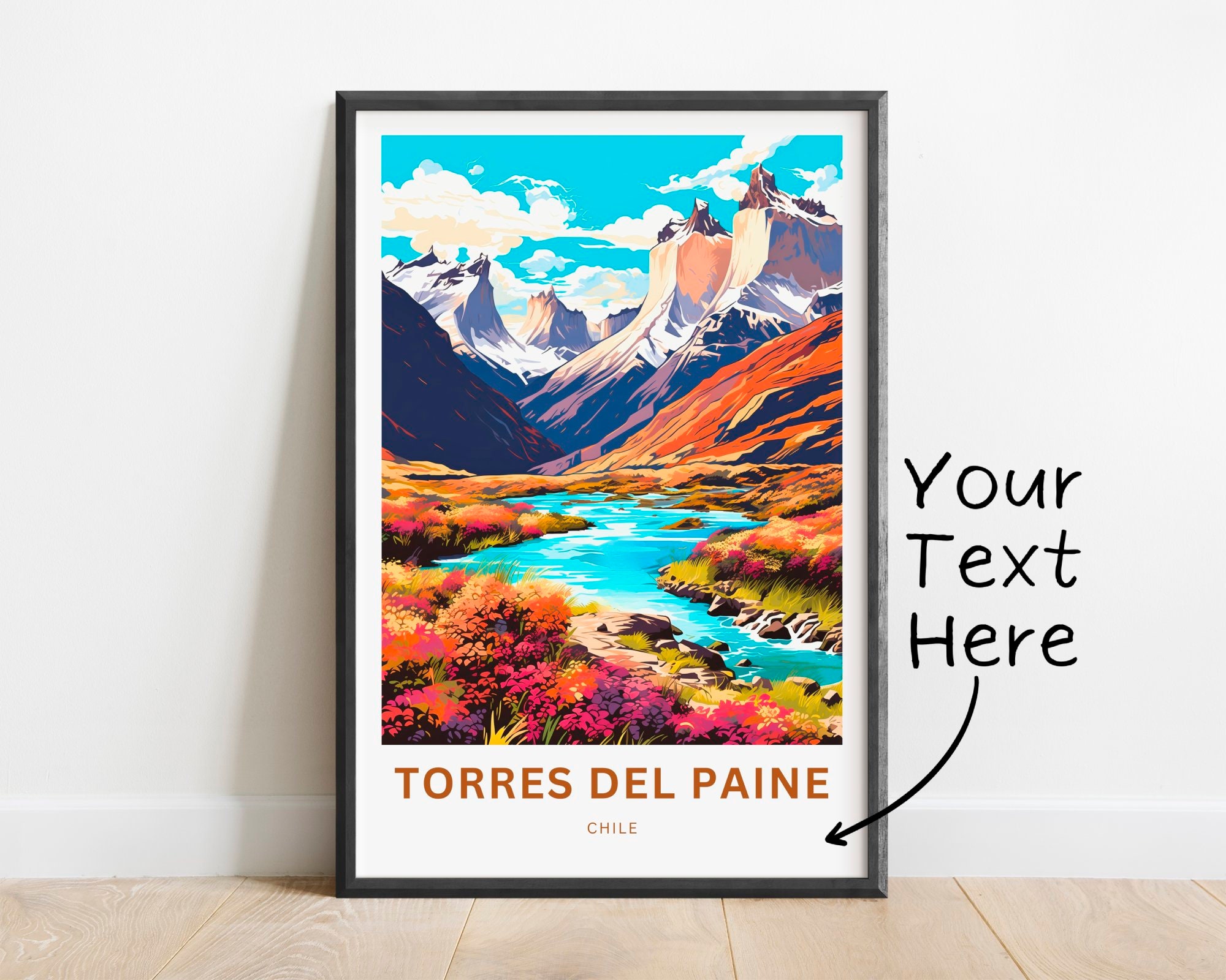 Personalized Torres Del Paine Travel Print - Torres Del Paine Poster ...
