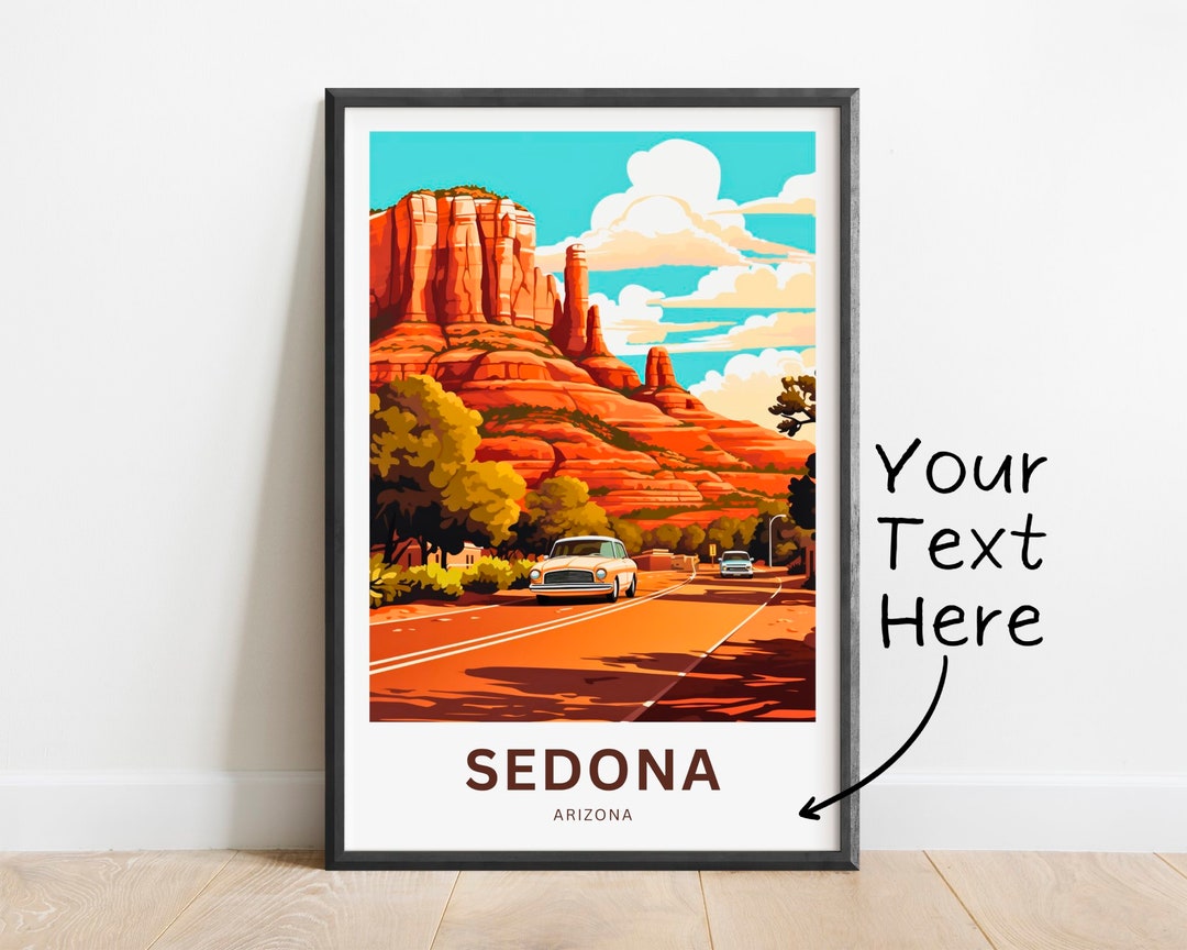 Personalized Sedona Travel Print Sedona Poster, Arizona Wall Art ...