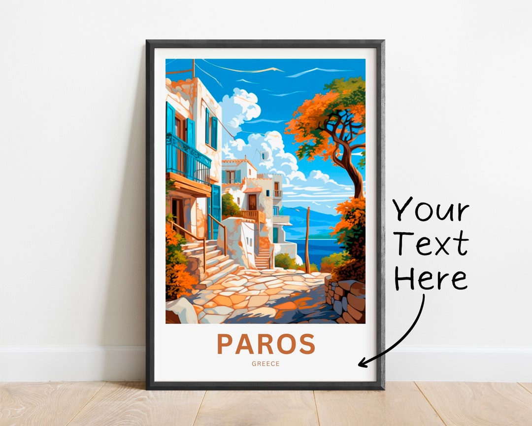 Personalized Paros Island Travel Print Paros Island Poster, Greece Wall ...