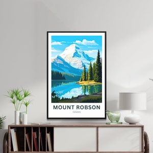 Personalized Mount Robson Travel Print Mount Robson Poster, Canada Wall ...