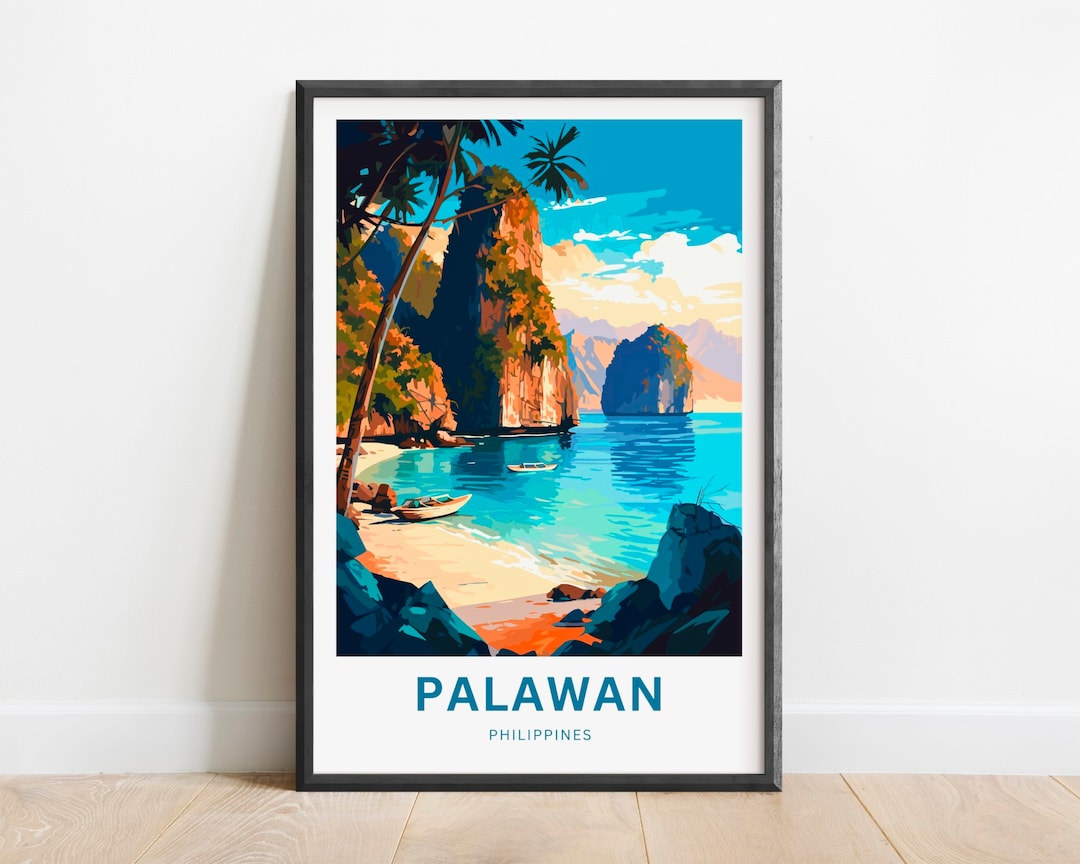Palawan Travel Print - Palawan Poster, Philippines Wall Art, Framed ...