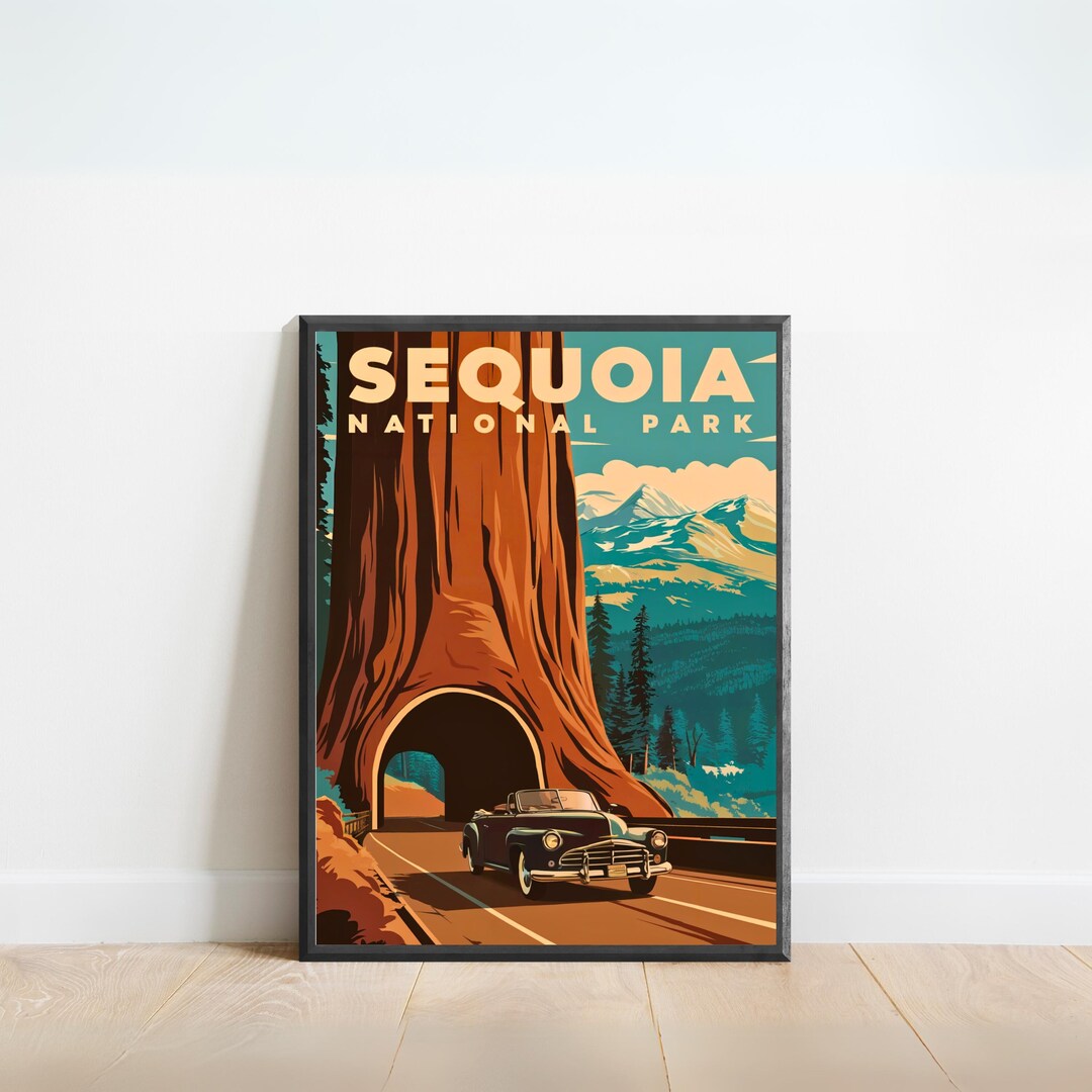 Sequoia National Park Vintage Travel Poster - Sequoia National Park ...