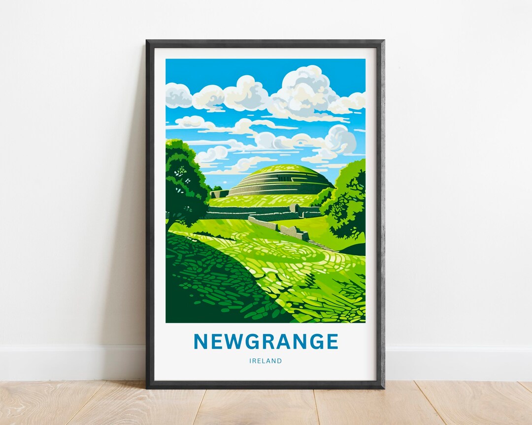Newgrange Travel Print - Newgrange Poster, Ireland Wall Art, Framed ...