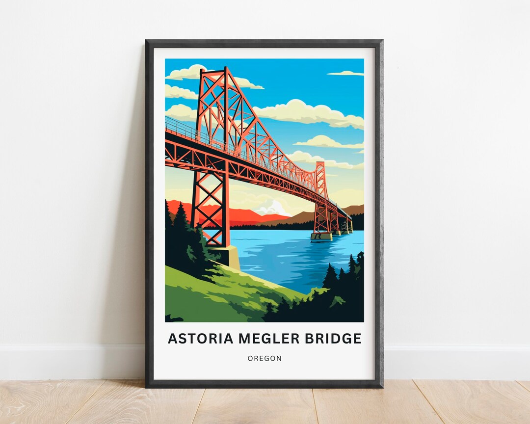 Astoria Megler Bridge Travel Print - Astoria Megler Bridge Poster ...