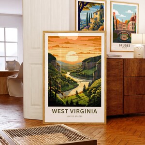 Personalized West Virginia Travel Print - West Virginia Poster, United ...