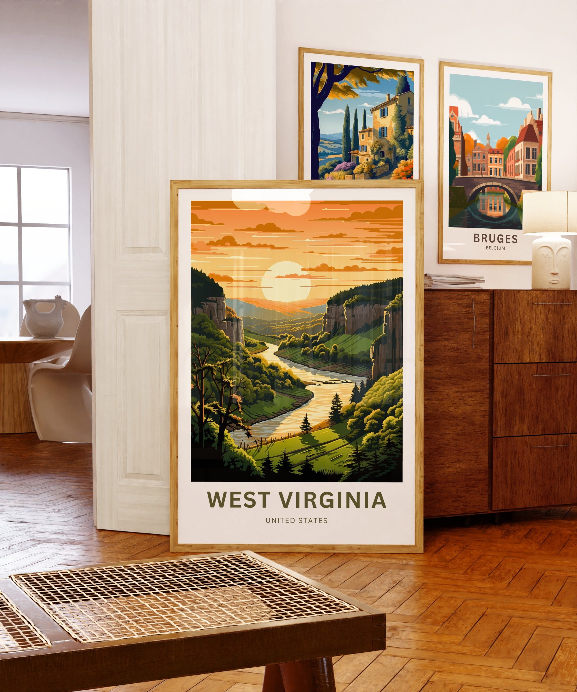 Personalized West Virginia Travel Print - West Virginia Poster, United ...