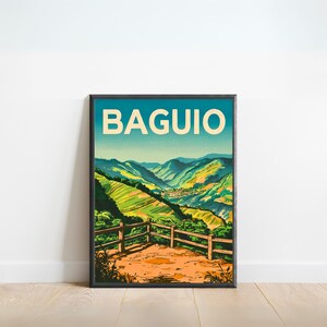 Baguio City Vintage Travel Poster - Baguio City Print, Philippines Wall ...