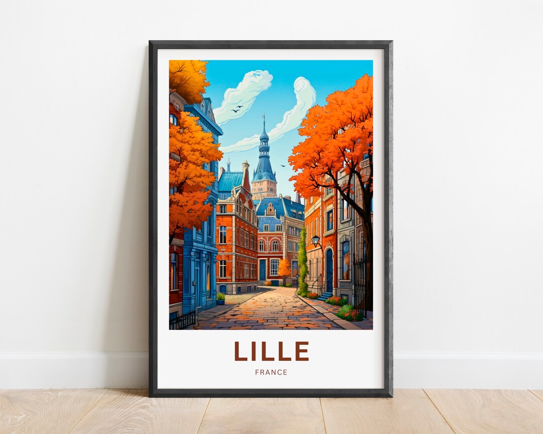 Lille Travel Print - Lille Poster, France Wall Art, Framed Present ...