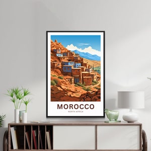 Morocco Travel Print - Morocco Poster, North Africa Wall Art, Framed ...