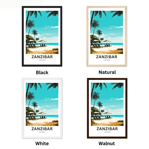 Zanzibar Travel Print - Zanzibar Poster, Tanzania Wall Art, Framed ...
