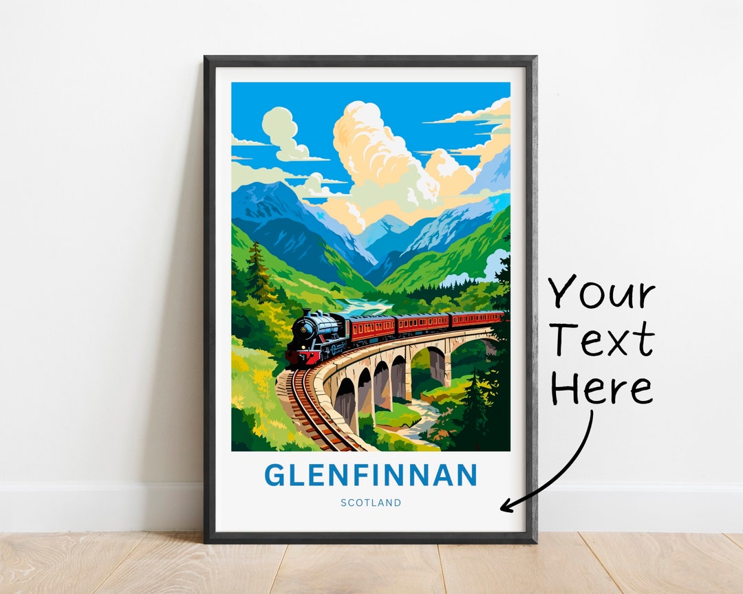 Personalization Glenfinnan Travel Print - Glenfinnan Poster, Scottish ...