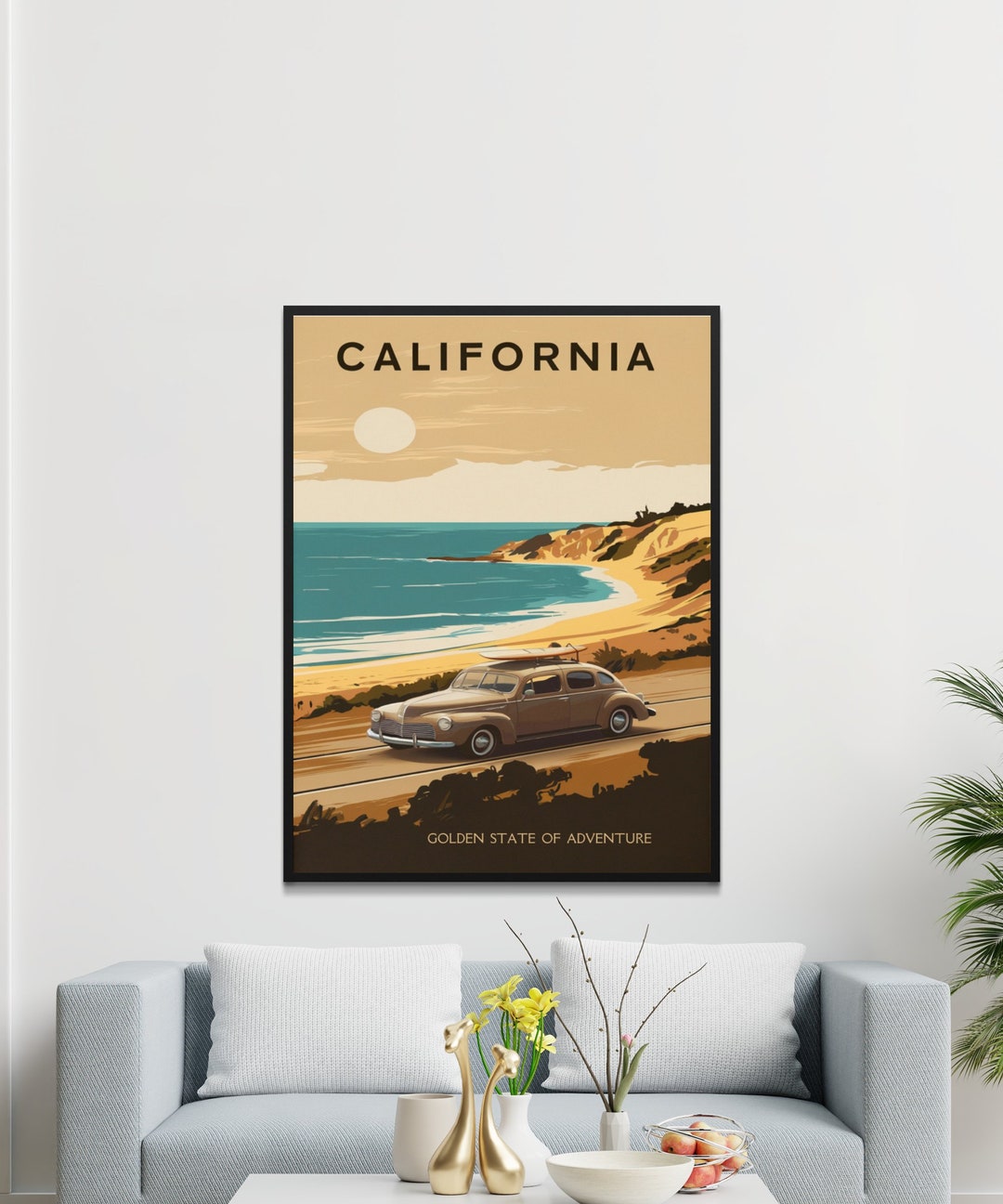 California Vintage Travel Poster - California Print, USA Wall Art ...