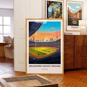 Melbourne Cricket Ground MCG Travel Print Melbourne Cricket Ground ...
