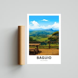 Baguio City Travel Print Baguio Poster, Philippines Wall Art, Framed ...