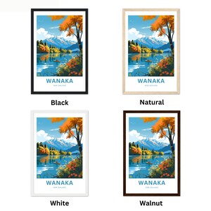 Wanaka Travel Print - Wanaka Poster, New Zealand Wall Art, Framed ...